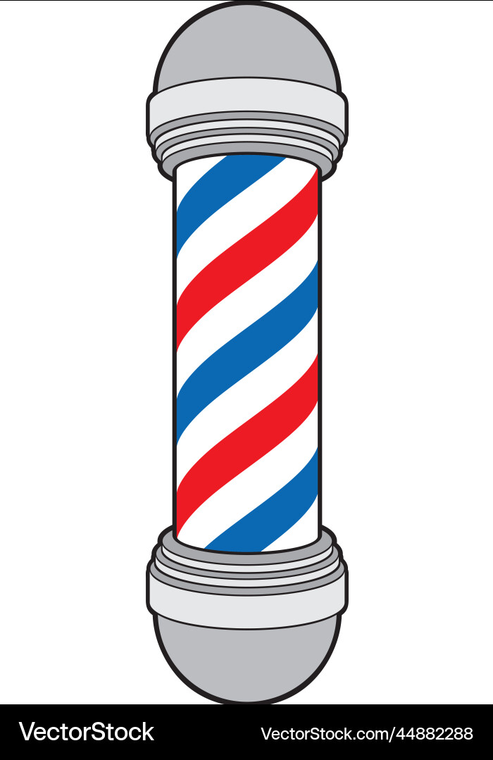 Barber pole barbershop salon Royalty Free Vector Image
