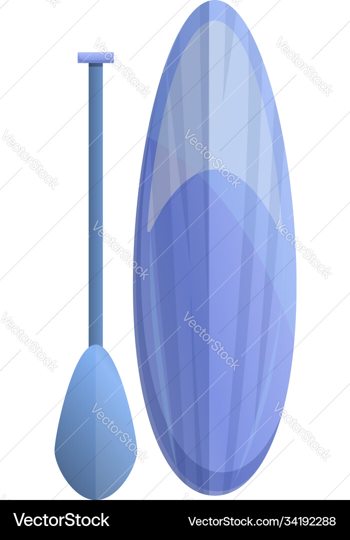 Beach sup surfing icon cartoon style Royalty Free Vector