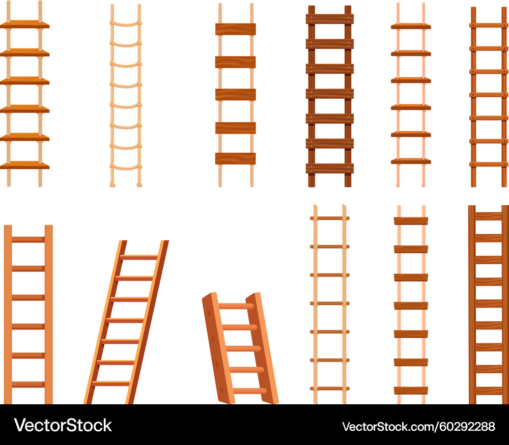 Cartoon Rope Ladders – Royalty-Free Vector | VectorStock