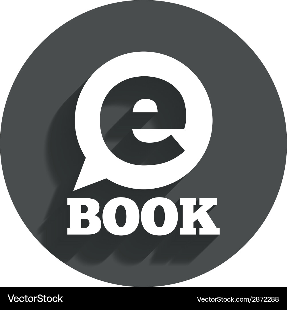 E-book sign icon electronic book symbol Royalty Free Vector