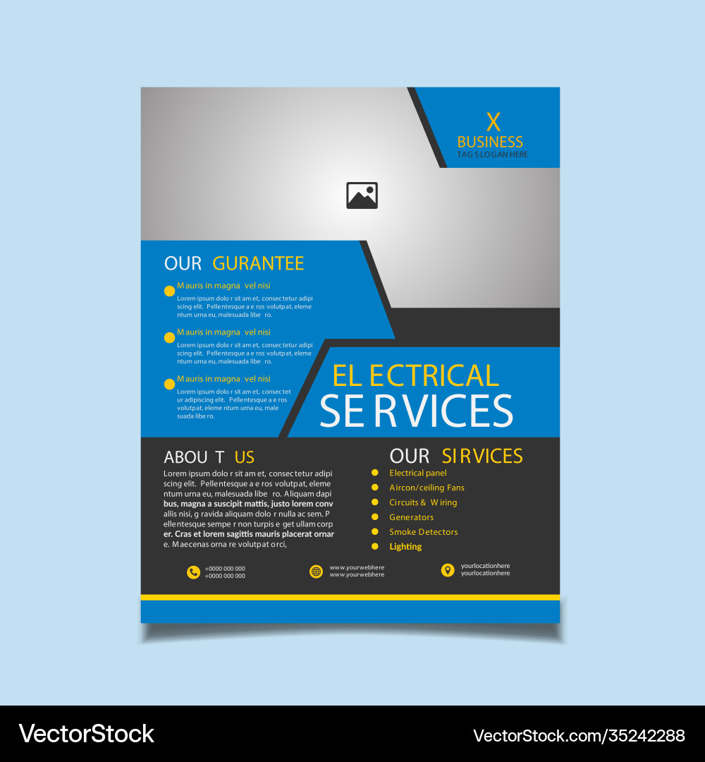 Electrical Contractor Flyers Home Construction Business Flyer By