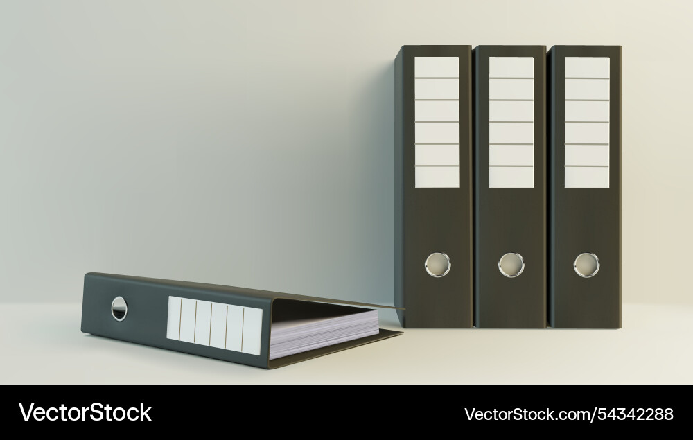 File binder ring paperwork holder business Vector Image