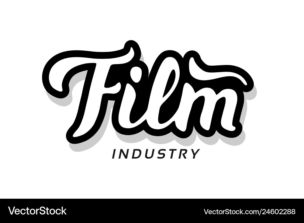 Film industry calligraphy template text for your Vector Image
