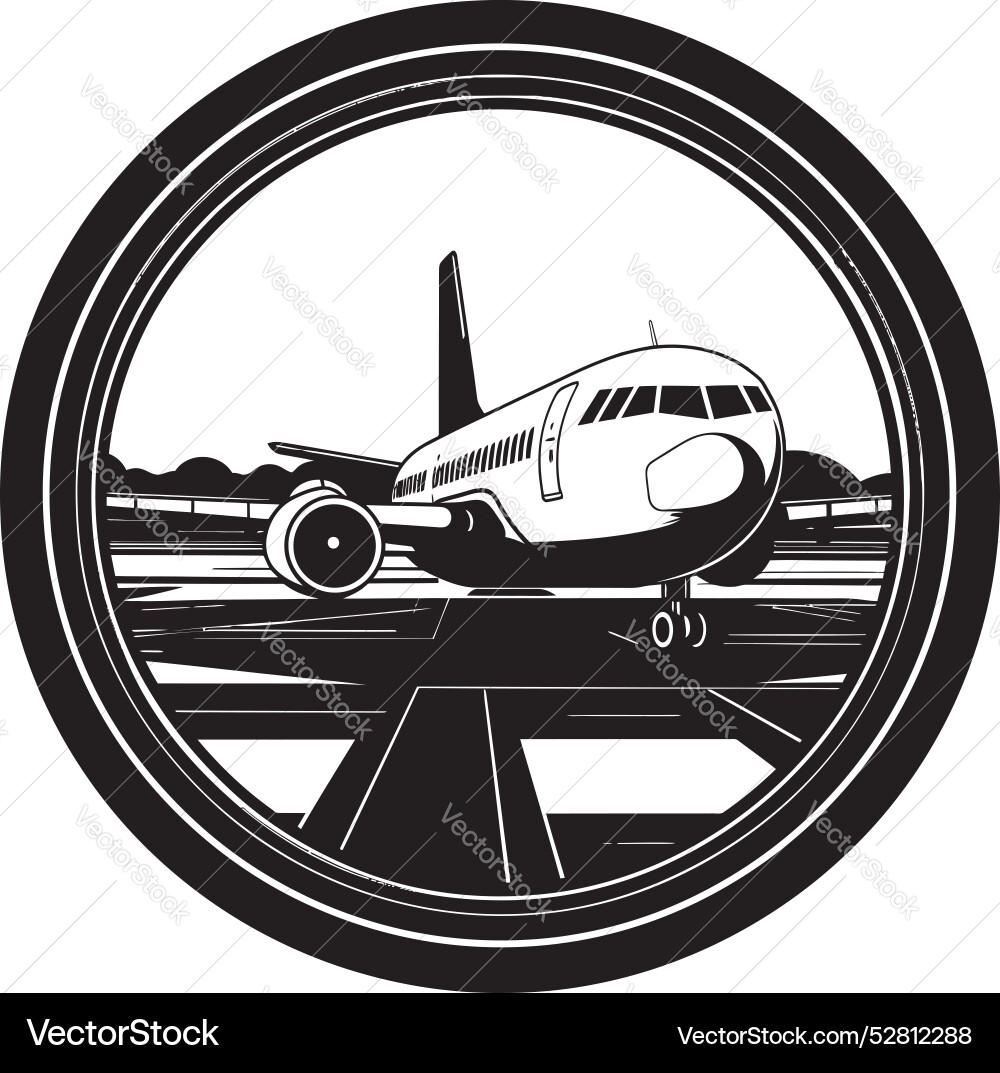 Gateview gateway airport emblem aeroscenic Vector Image