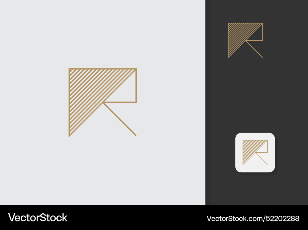 Letter r logo design template Royalty Free Vector Image