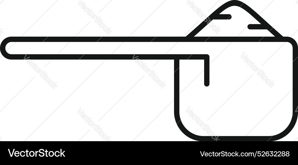 Measuring scoop holding protein powder icon Vector Image