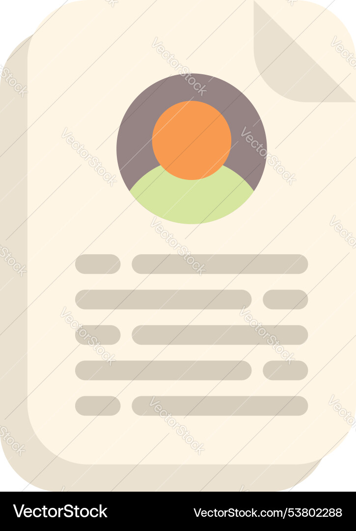 Minimalist representing a curriculum Royalty Free Vector