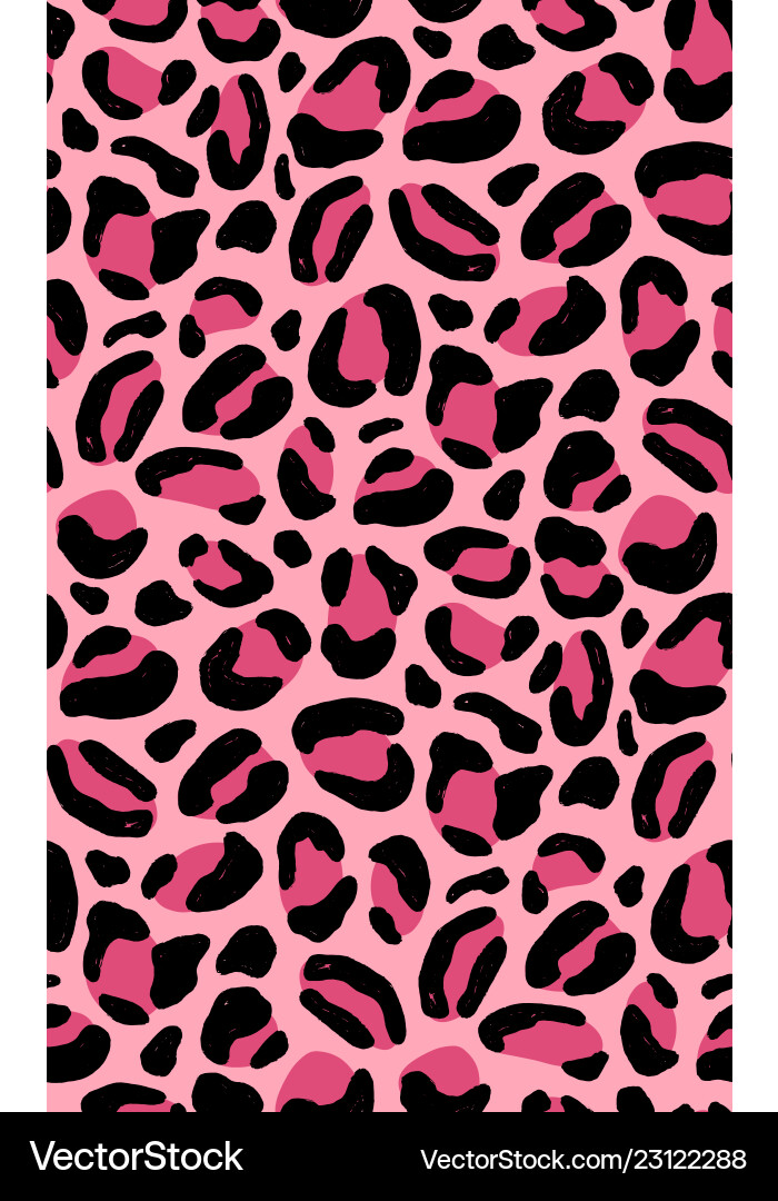 Pink Leopard Seamless Pattern Royalty Free Vector Image
