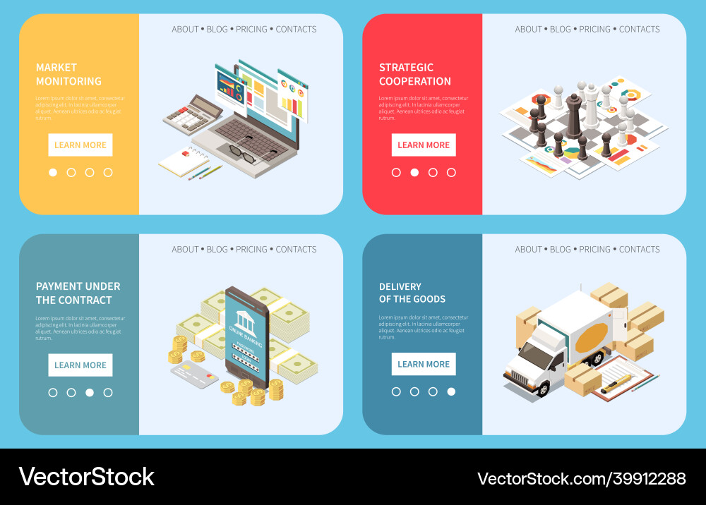 Procurement management isometric concept Vector Image