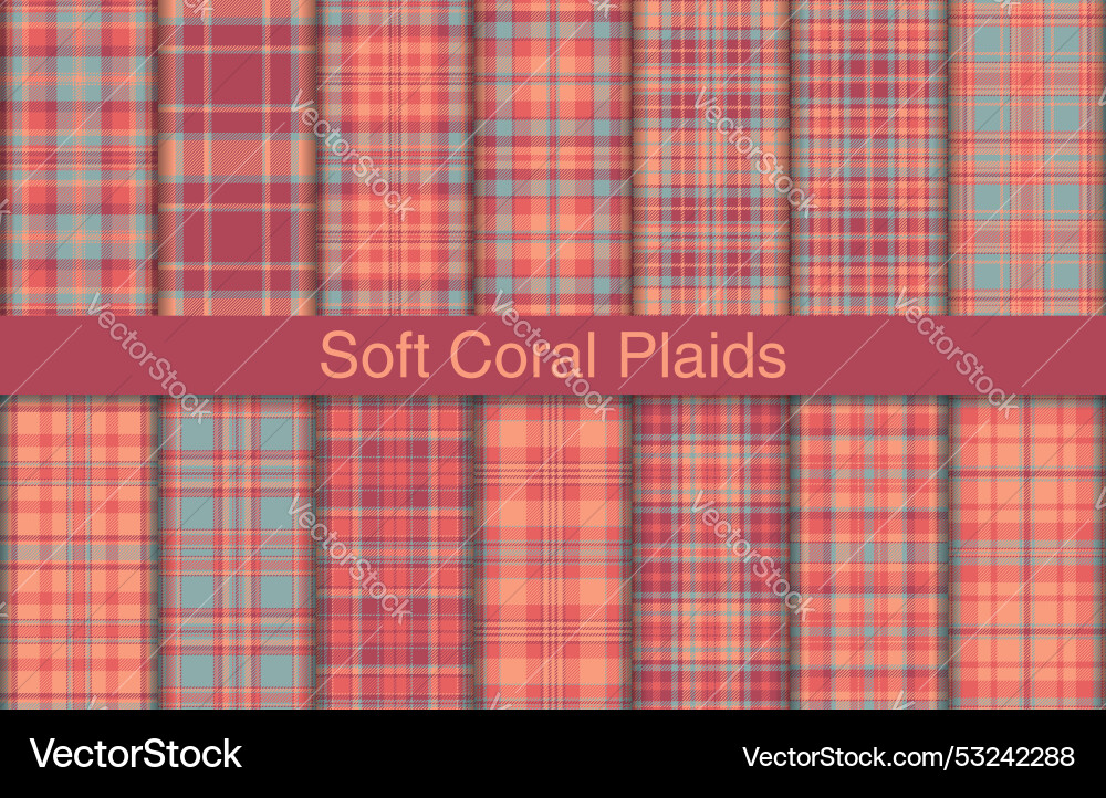 Soft pastel plaid bundles textile design Vector Image
