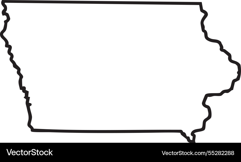 United States Map Outline Royalty Free Vector Image