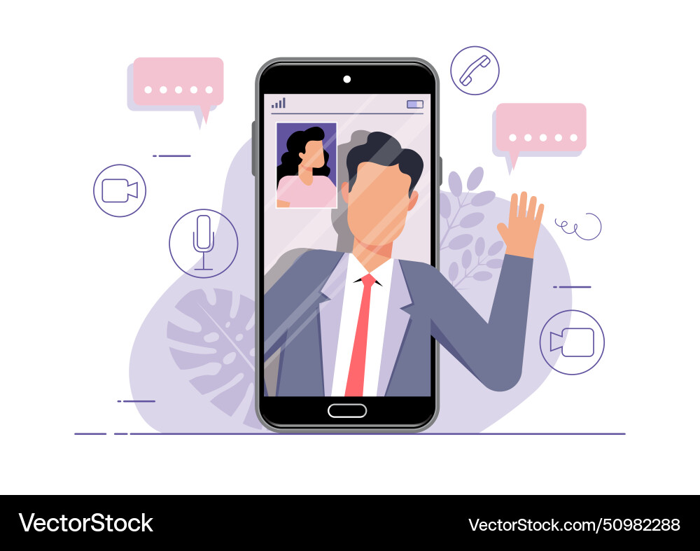 Video call Royalty Free Vector Image - VectorStock