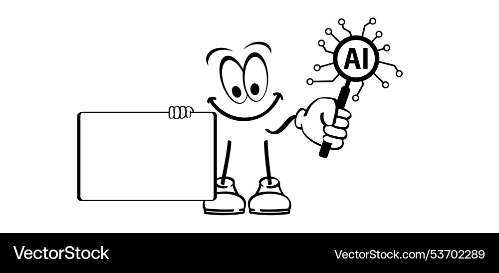 Artificial intelligence ai pictogram Royalty Free Vector