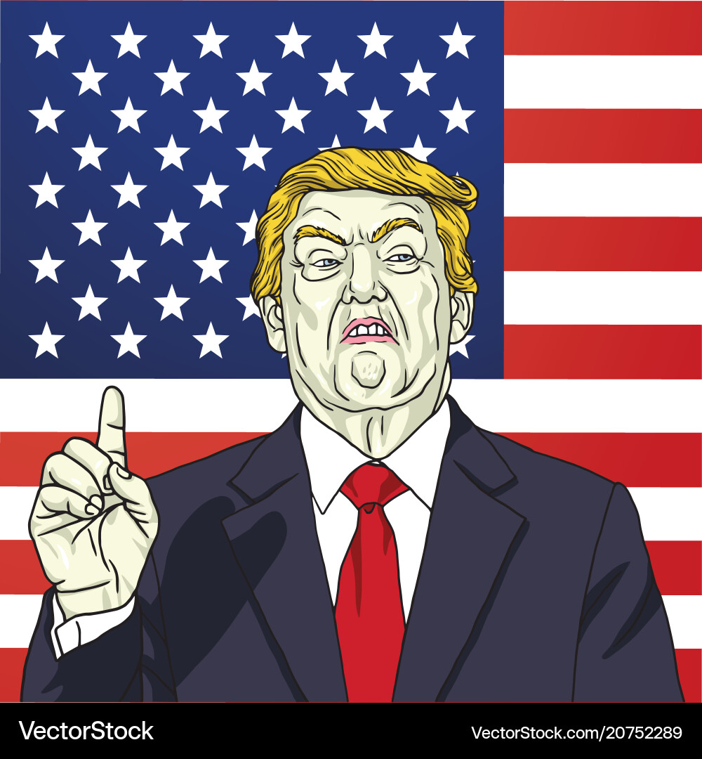 Donald Trump Portrait Royalty Free Vector Image