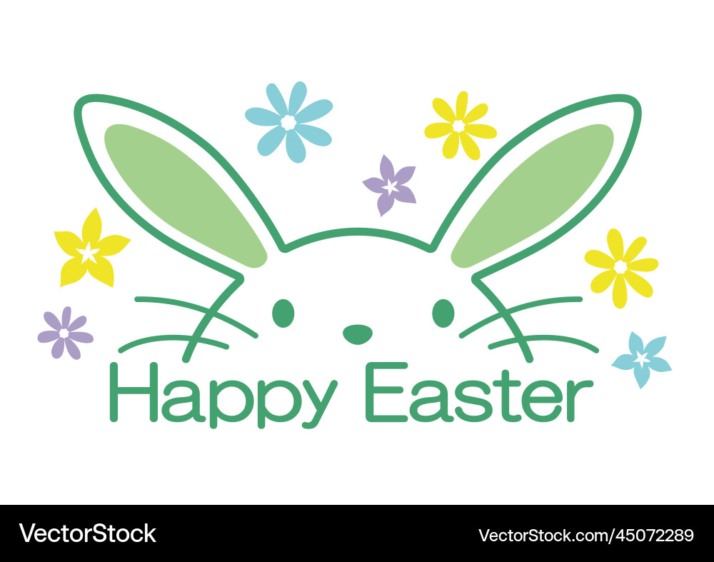 Happy easter colorful symbol logo Royalty Free Vector Image