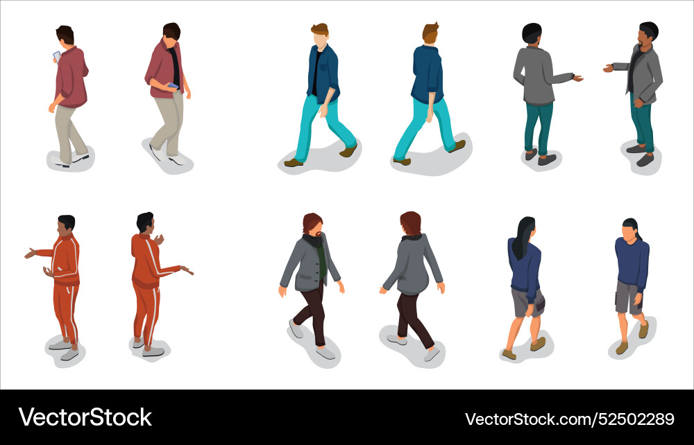 Isometric Human Figure Vector Images (over 1,300)