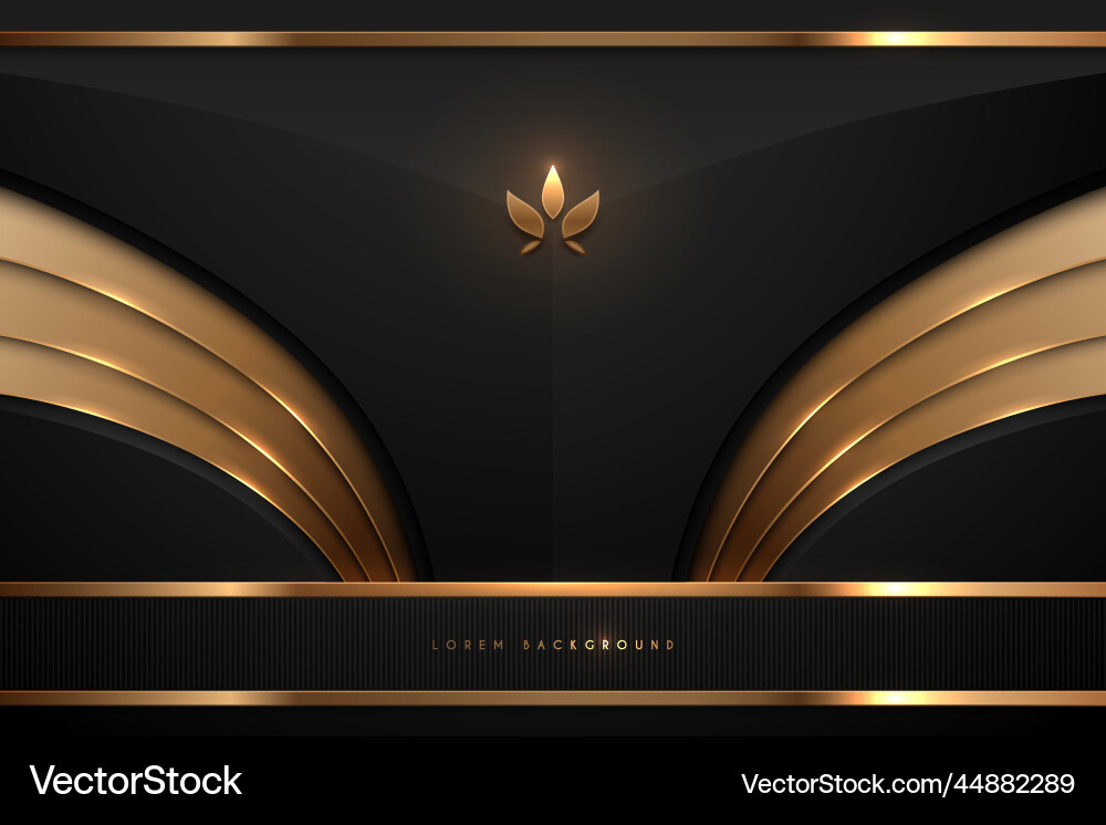 Luxury black and gold background Royalty Free Vector Image
