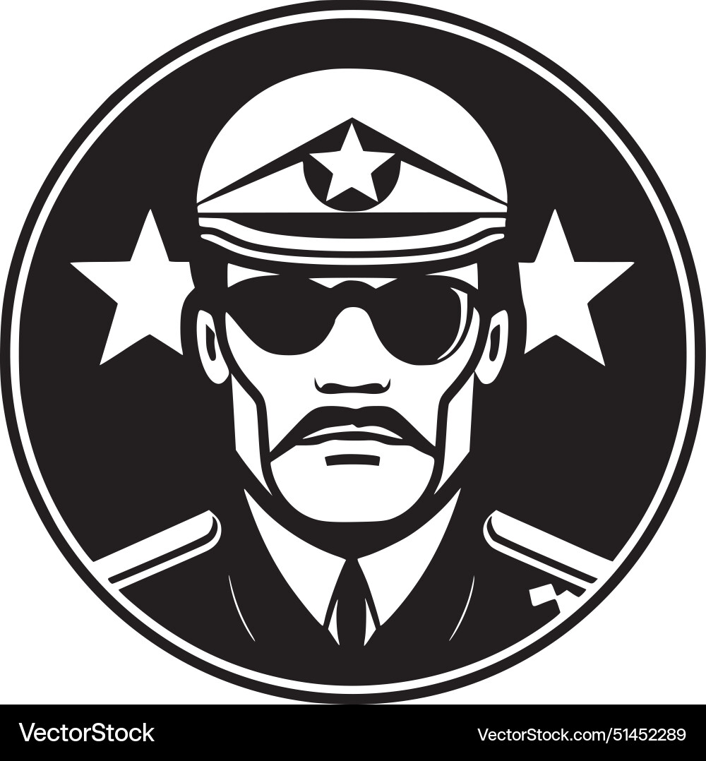 Military - minimalist and simple silhouette Vector Image