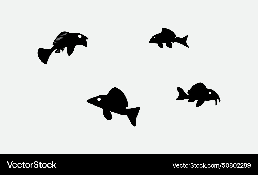 Minimal style icon blue eyed pleco Royalty Free Vector Image