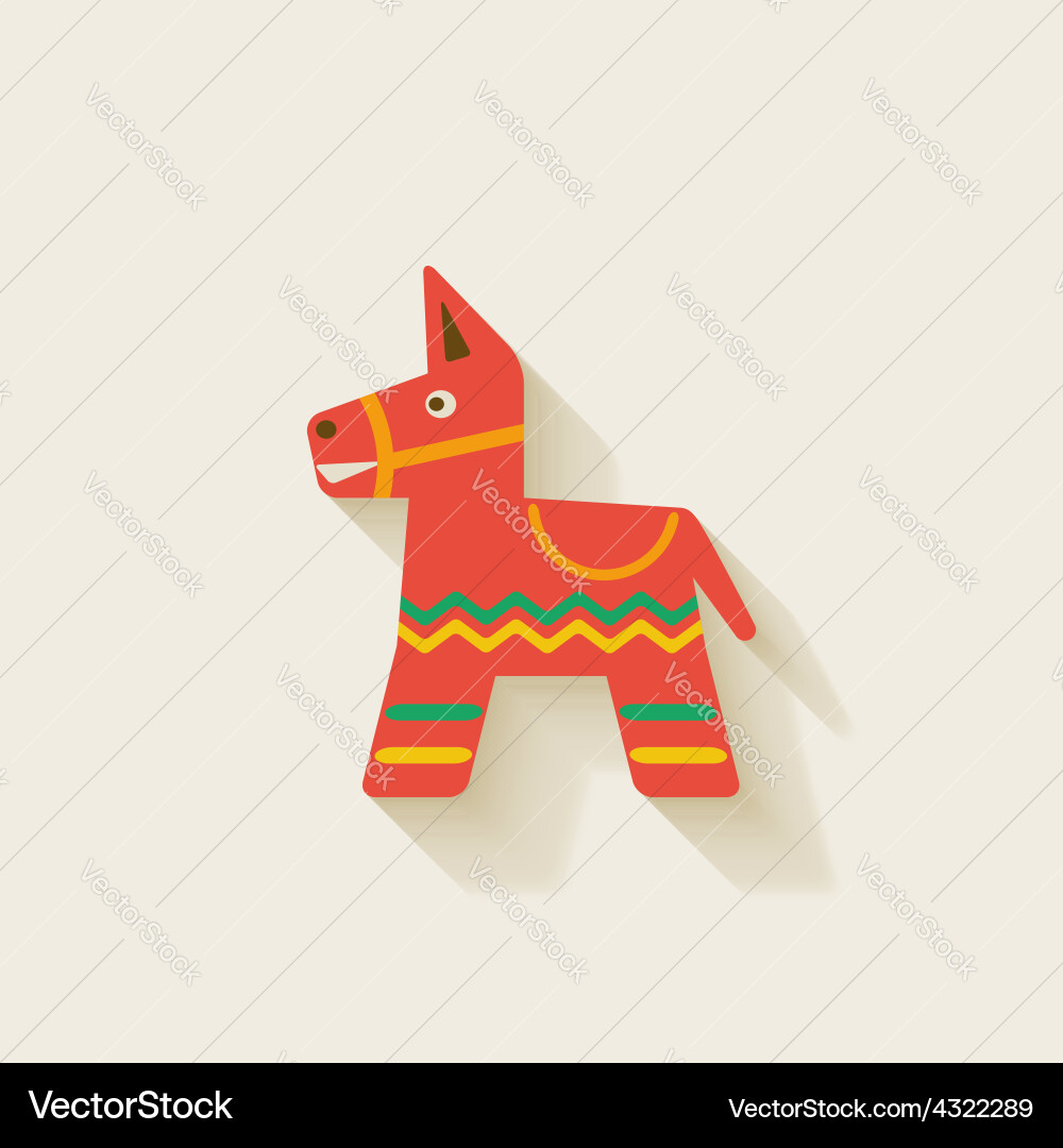 Red Donkey Pinata Royalty Free Vector Image - VectorStock