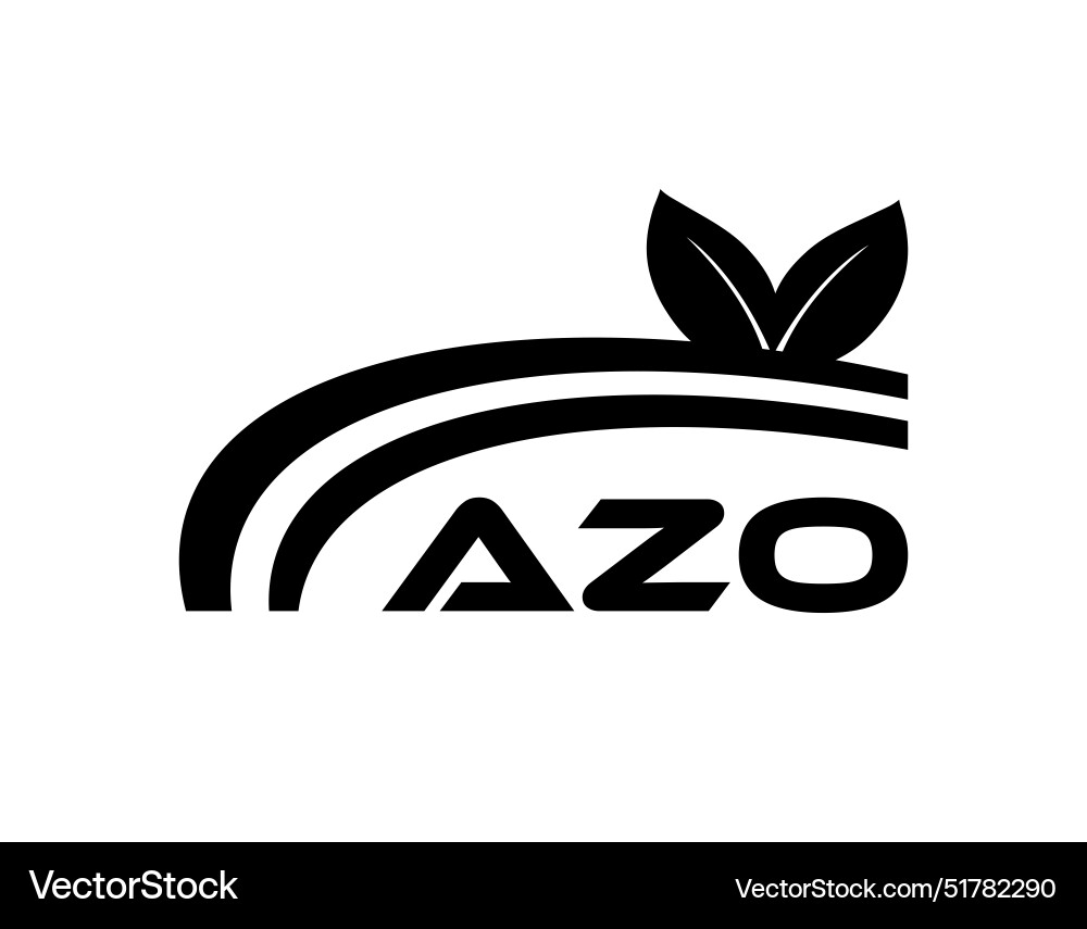 Azo letter logo design simple and modern Vector Image