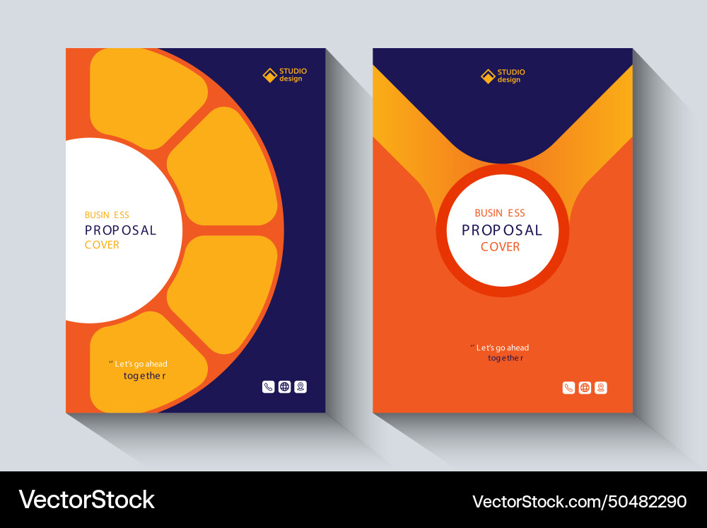 Corporate business proposal cover design template Vector Image