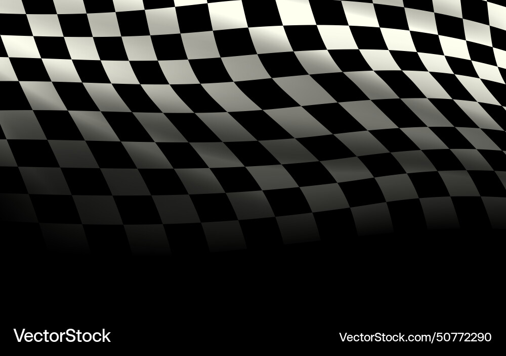 Flag black background racing Royalty Free Vector Image