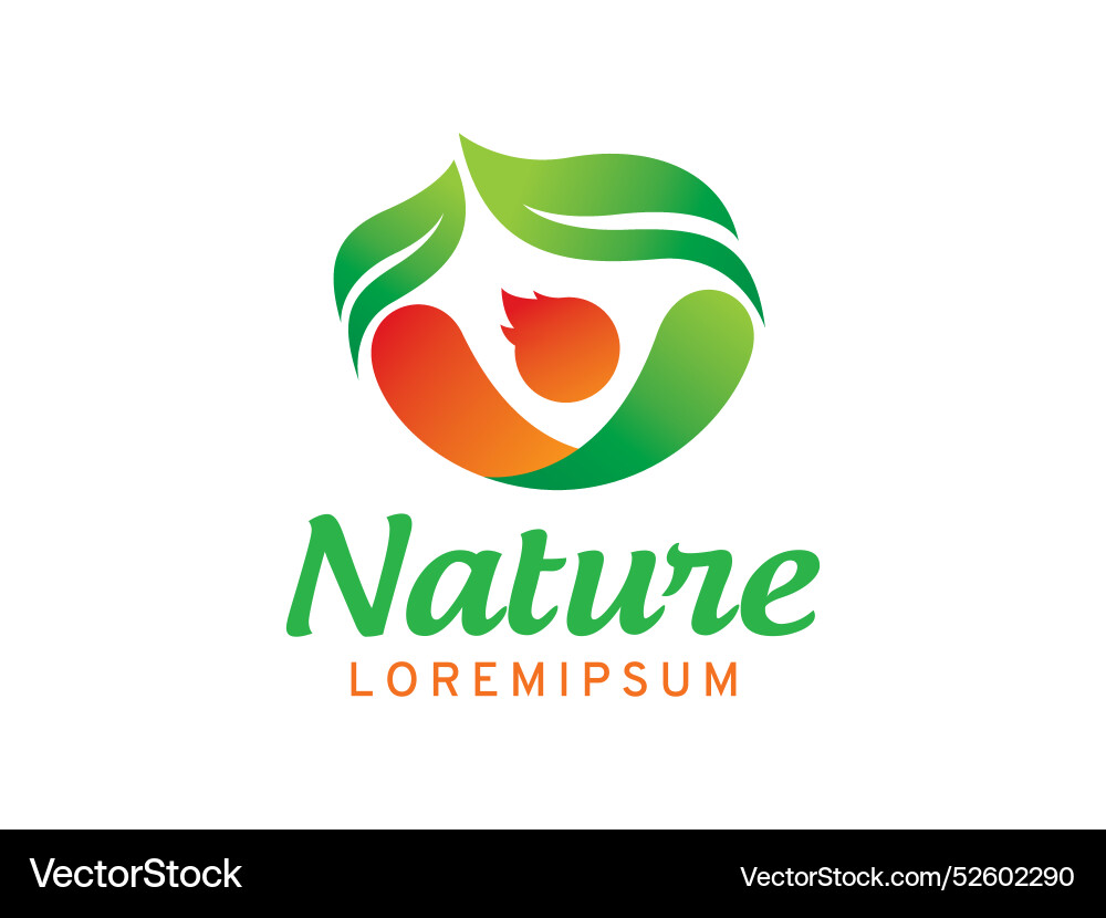 Nature logo symbol or icon template Royalty Free Vector