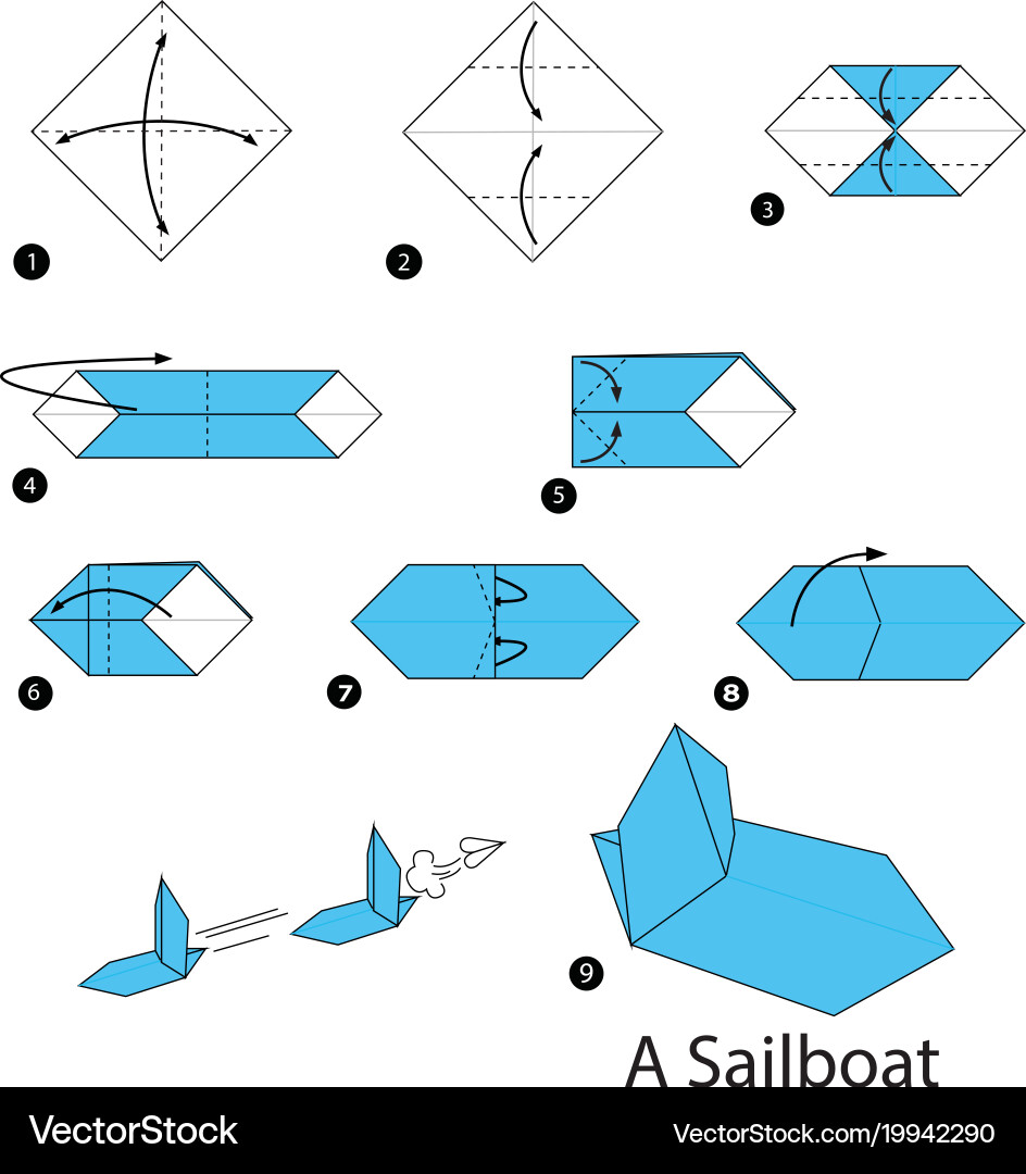 How To Make An Easy Origami Boat Step By Step With Pictures ...