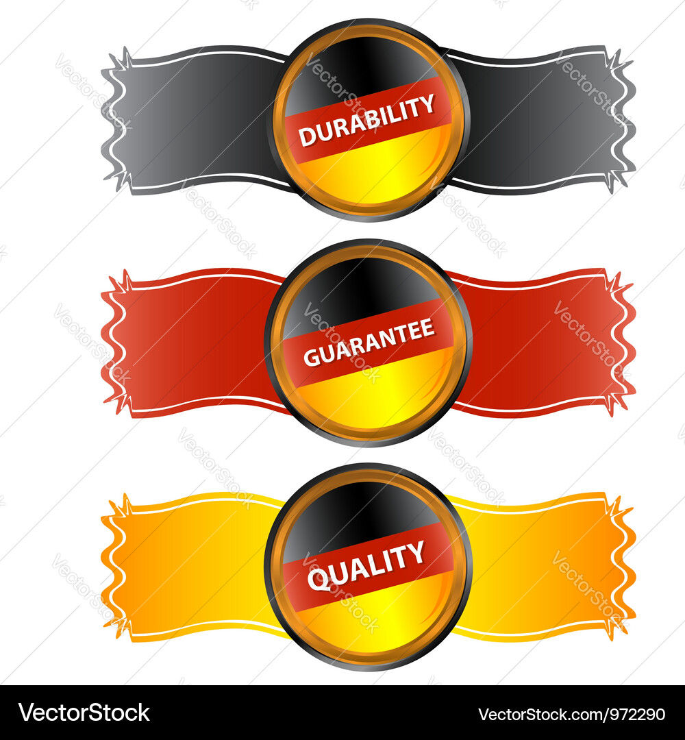 Three german symbols Royalty Free Vector Image