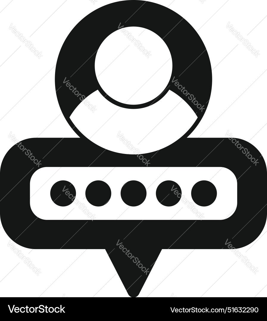 User location pin showing password protected Vector Image