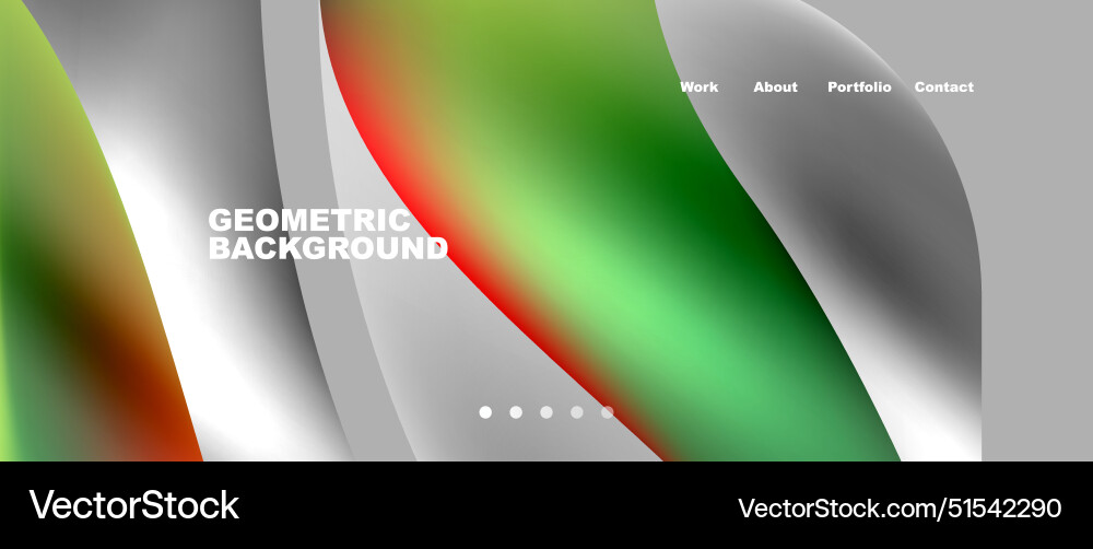 Web page design with geometric elements - circle Vector Image