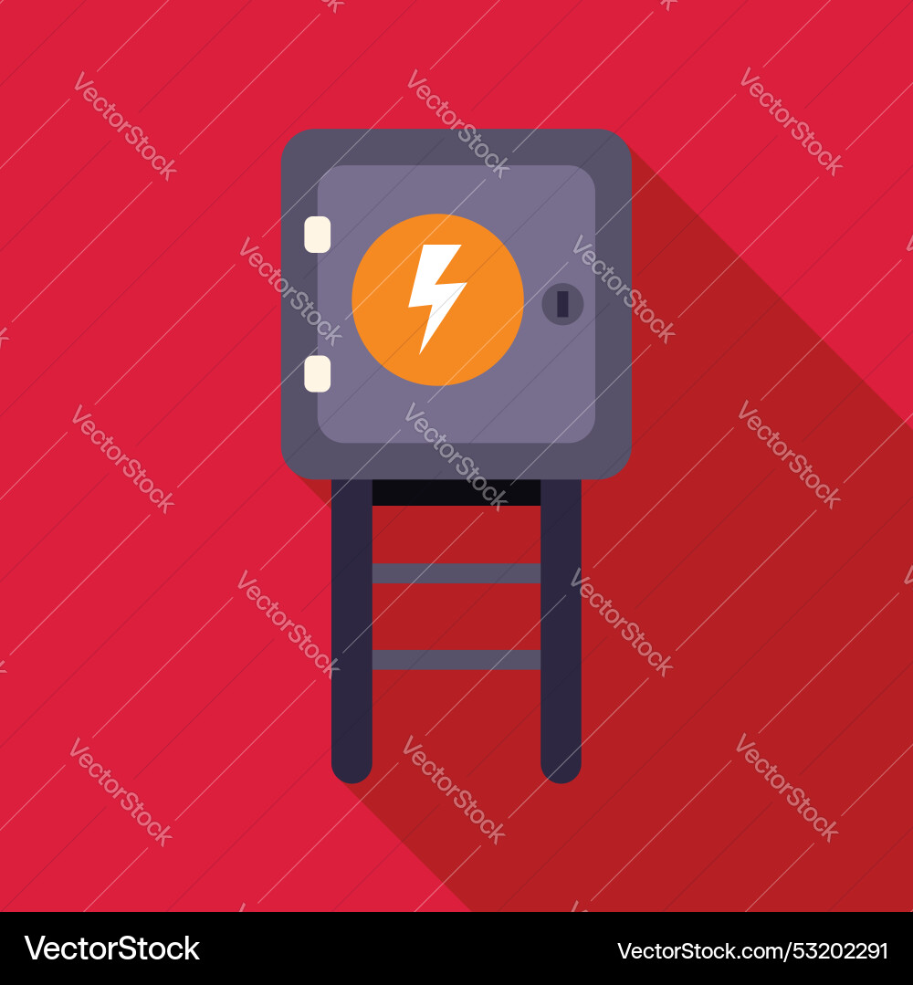 Electrical transformer box providing power supply Vector Image
