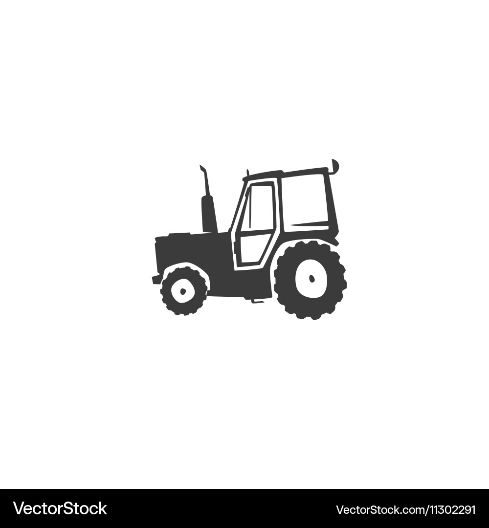 Fun tractor icon Royalty Free Vector Image - VectorStock