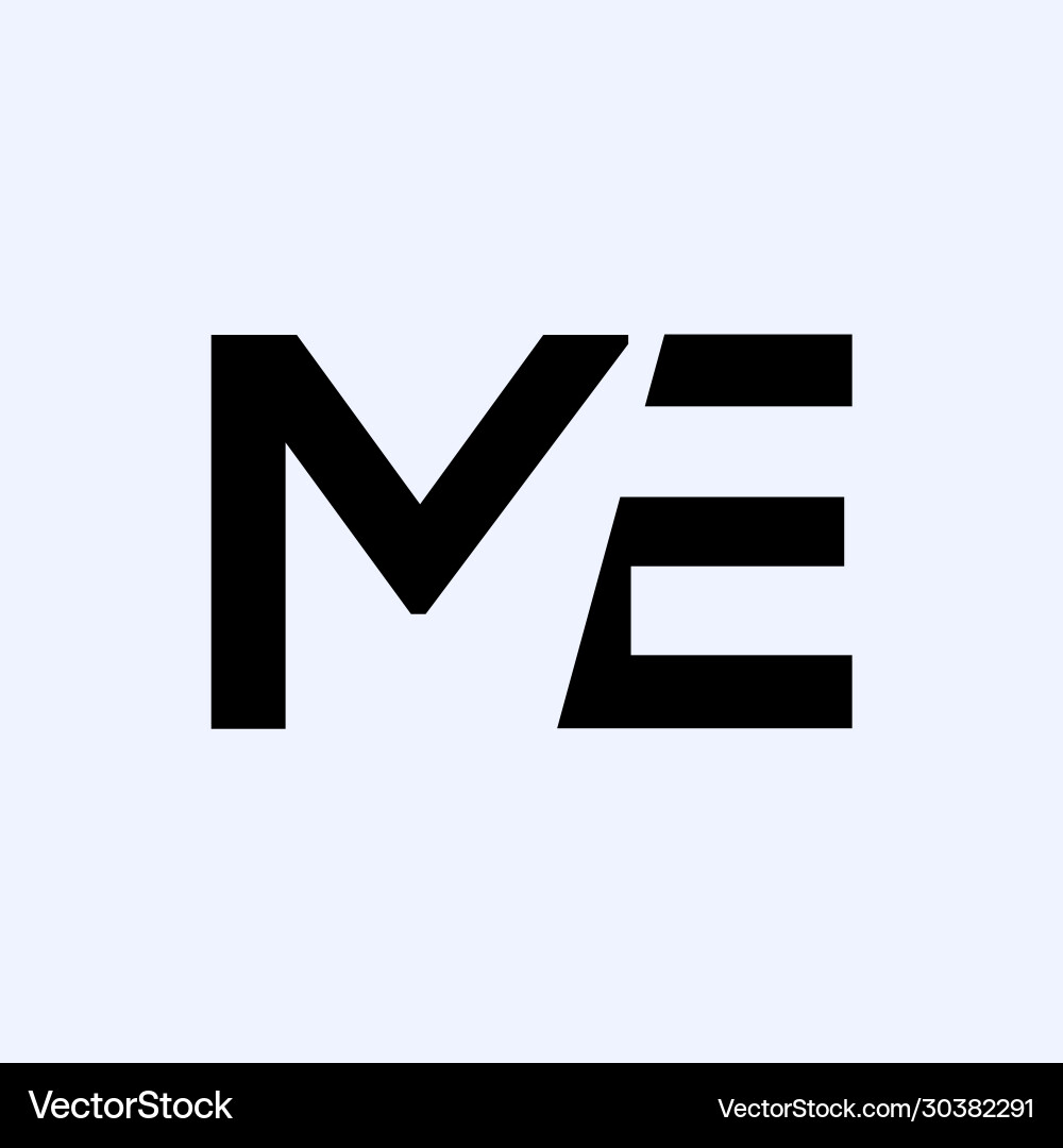 Initial me letter logo template abstract Vector Image