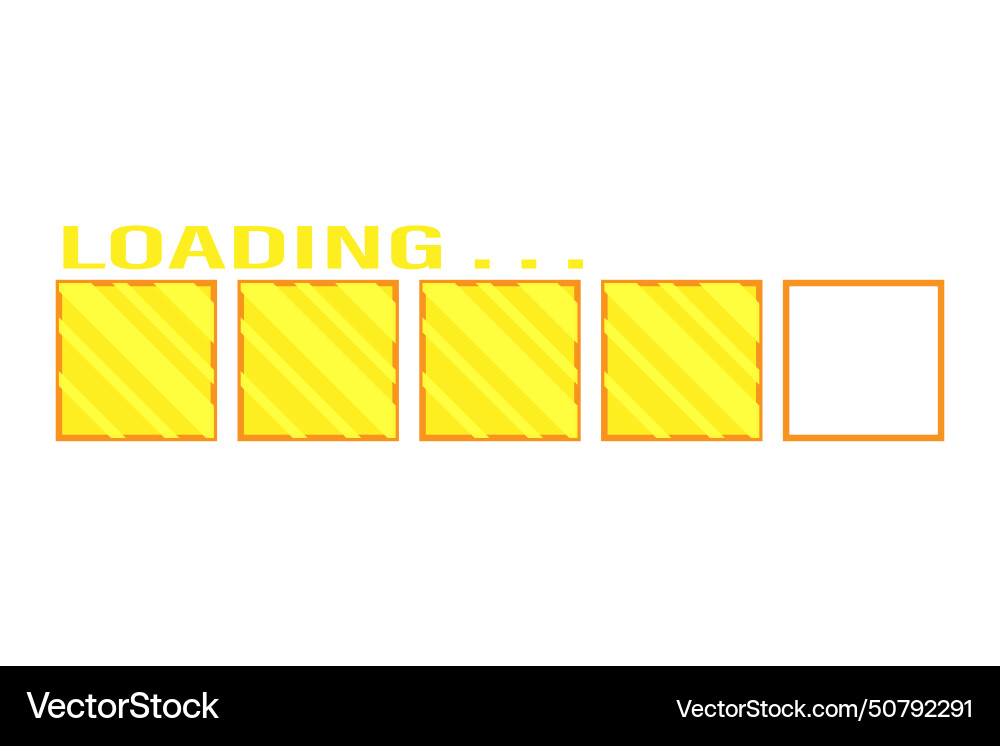 Progress bar sticker Royalty Free Vector Image