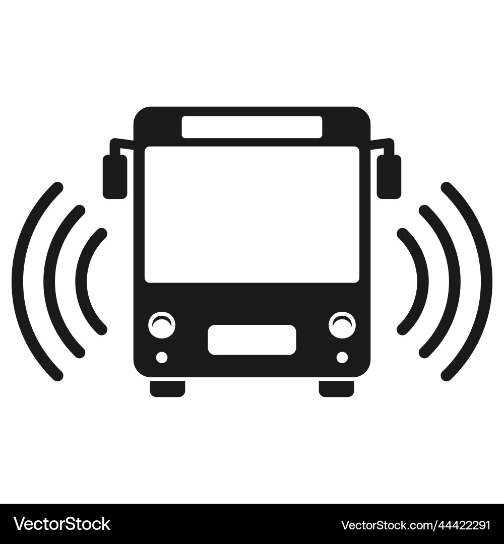 Smart bus icon autonomous vehicles Royalty Free Vector Image