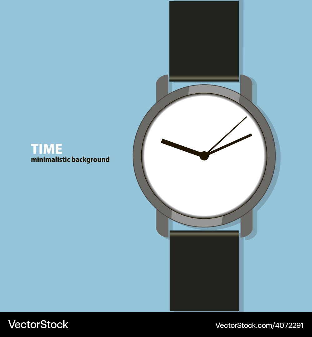 Time minimalistic background Royalty Free Vector Image