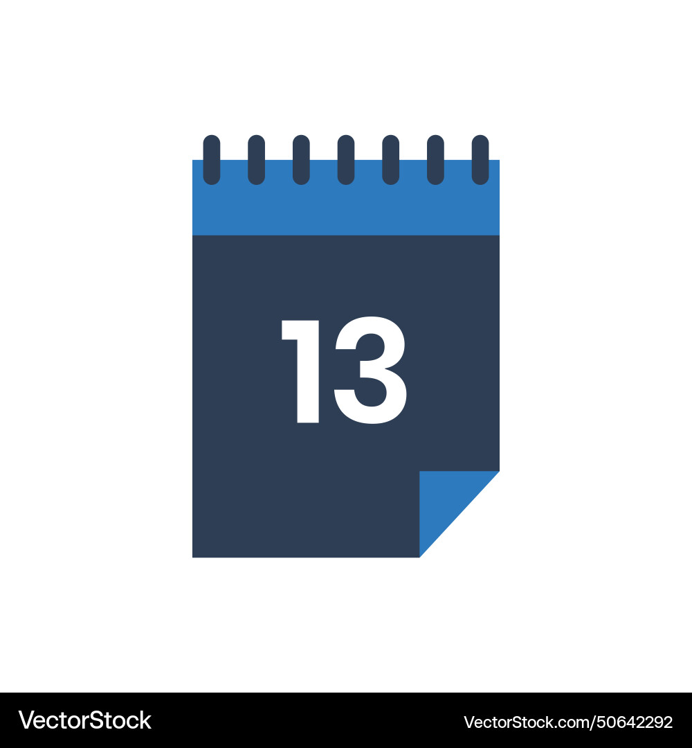 13 calendar icon date for appointment Royalty Free Vector