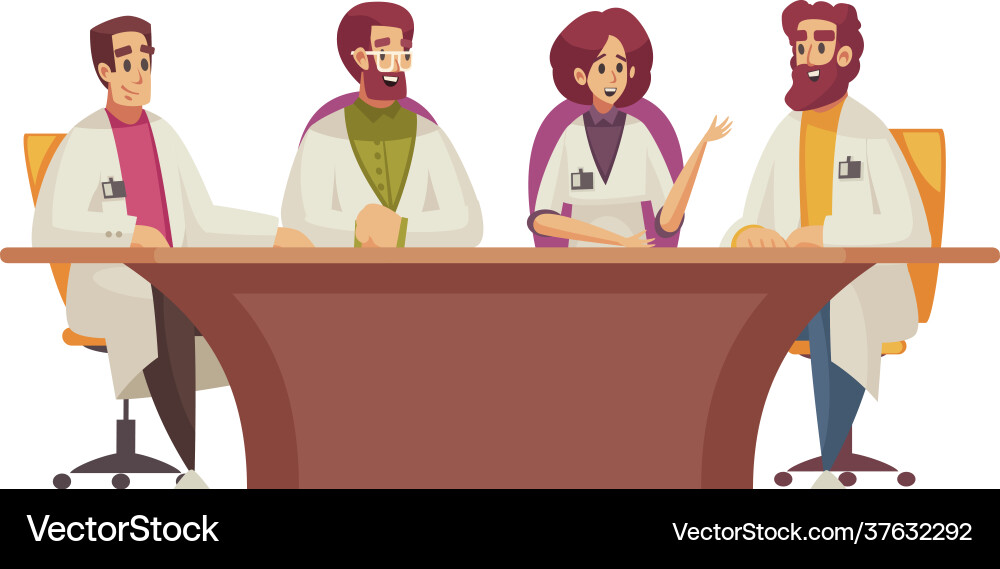 Cartoon medical conference Royalty Free Vector Image
