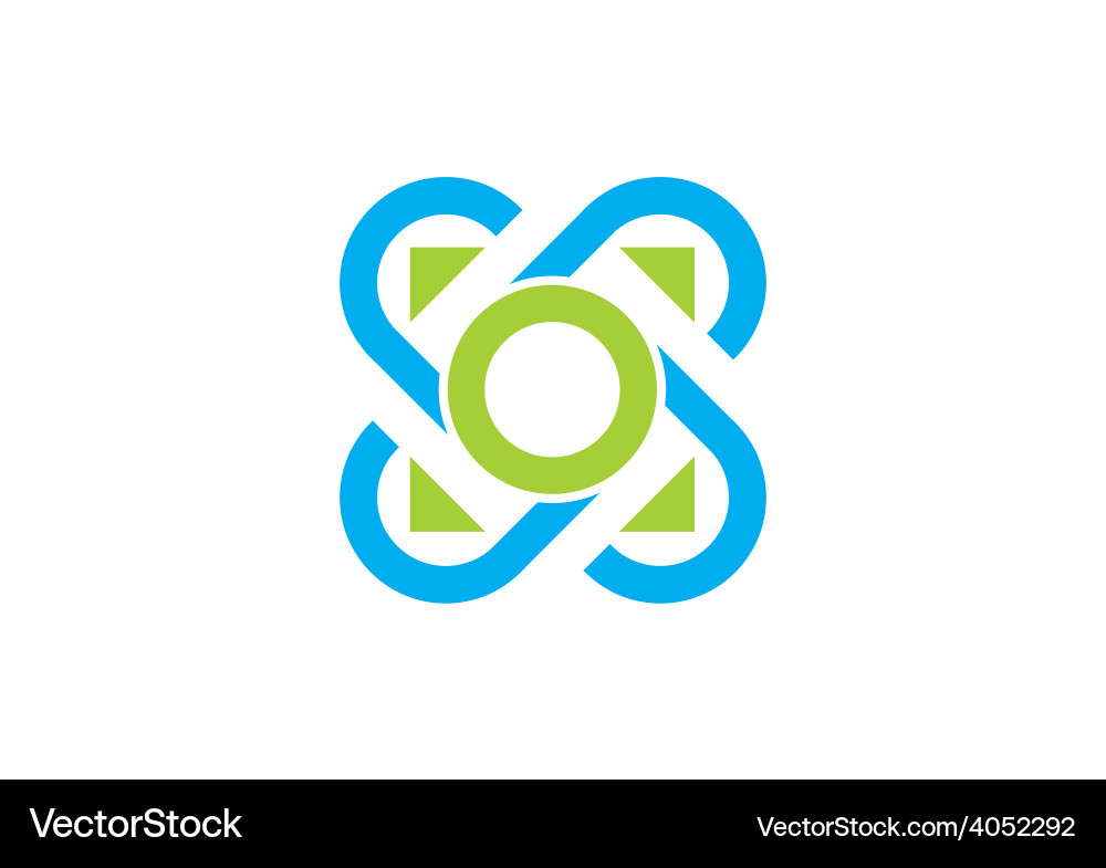 Circular Connection Logo Royalty Free Vector Image