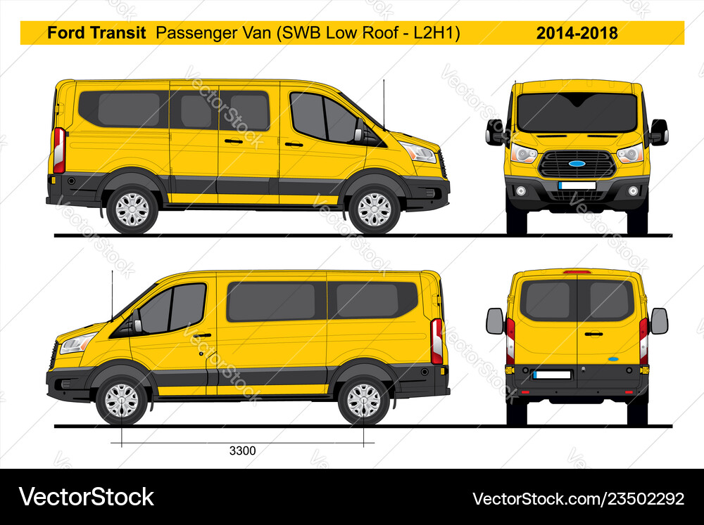 Ford Transit Passenger Van Template Wraps Vector Images (36)