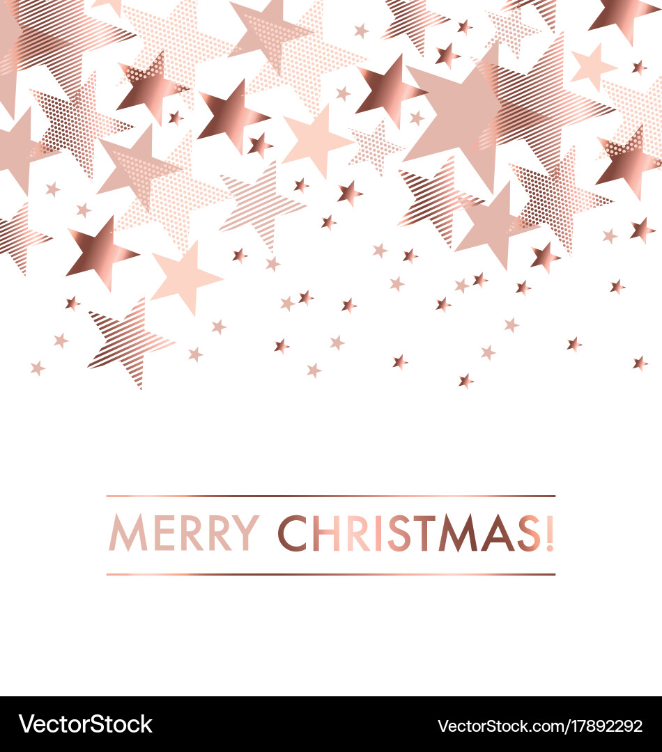 Rose gold color abstract geometry star Royalty Free Vector