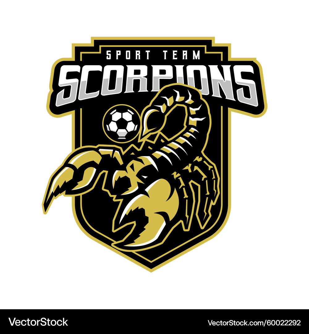 Scorpion athletic club logo Royalty Free Vector Image
