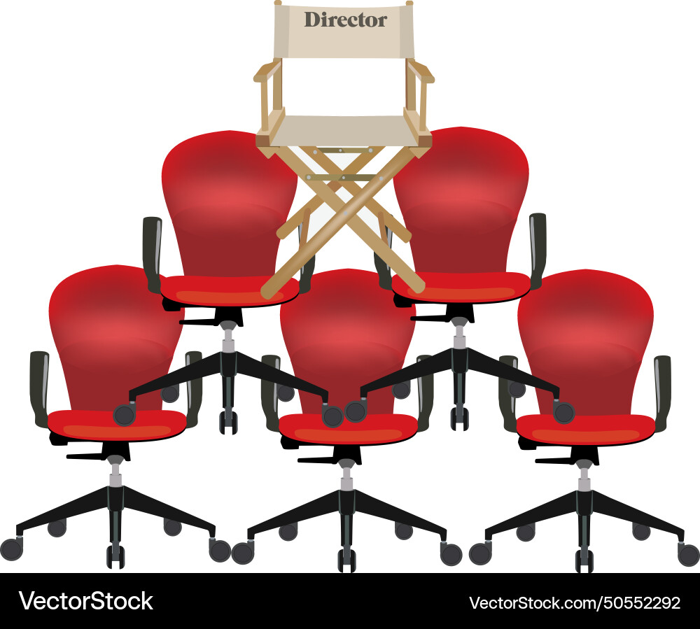 Sedia rossa finire Royalty Free Vector Image - VectorStock