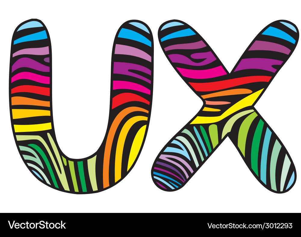 Background skin zebra shaped letter u x Royalty Free Vector