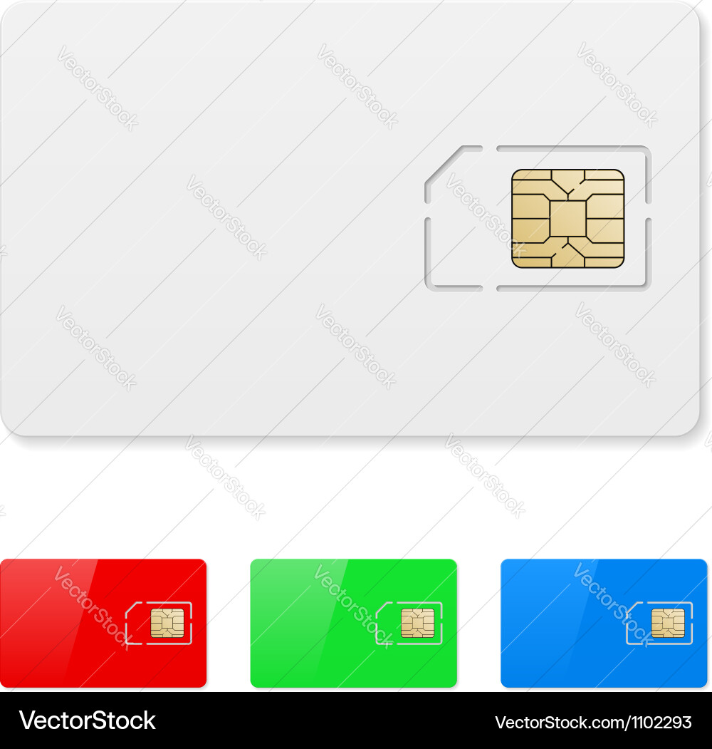 Blank sim card Royalty Free Vector Image - VectorStock