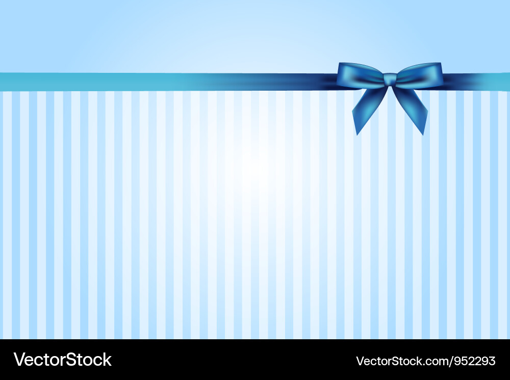 Blue background with bow Royalty Free Vector Image