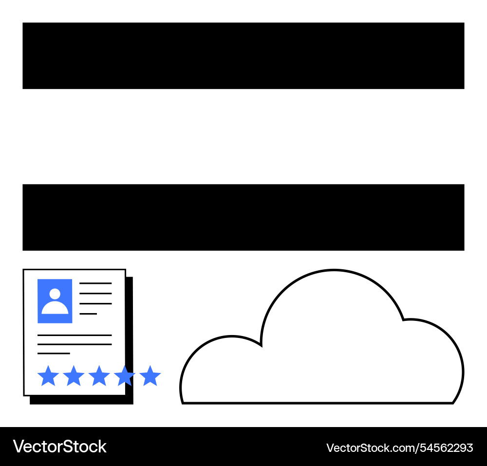 Cloud storage with document rating system Vector Image