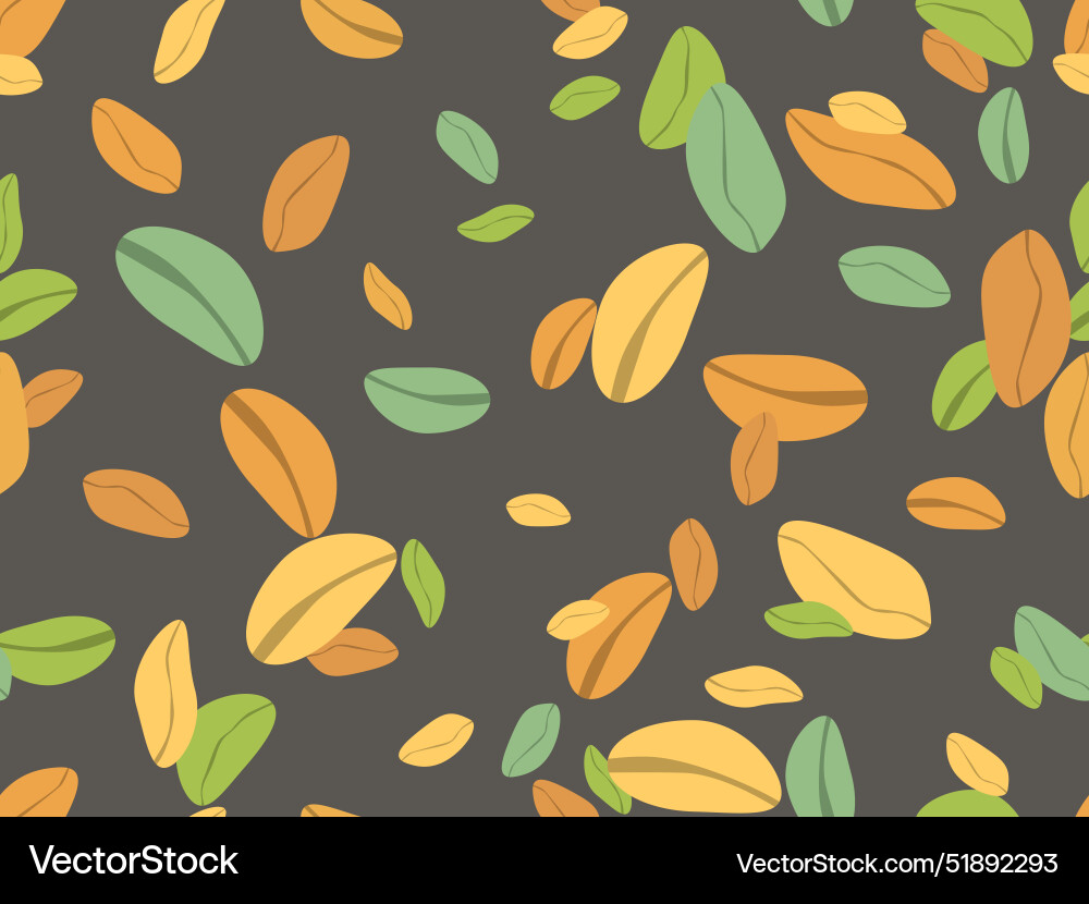 Pistachios seamless pattern background with green Vector Image